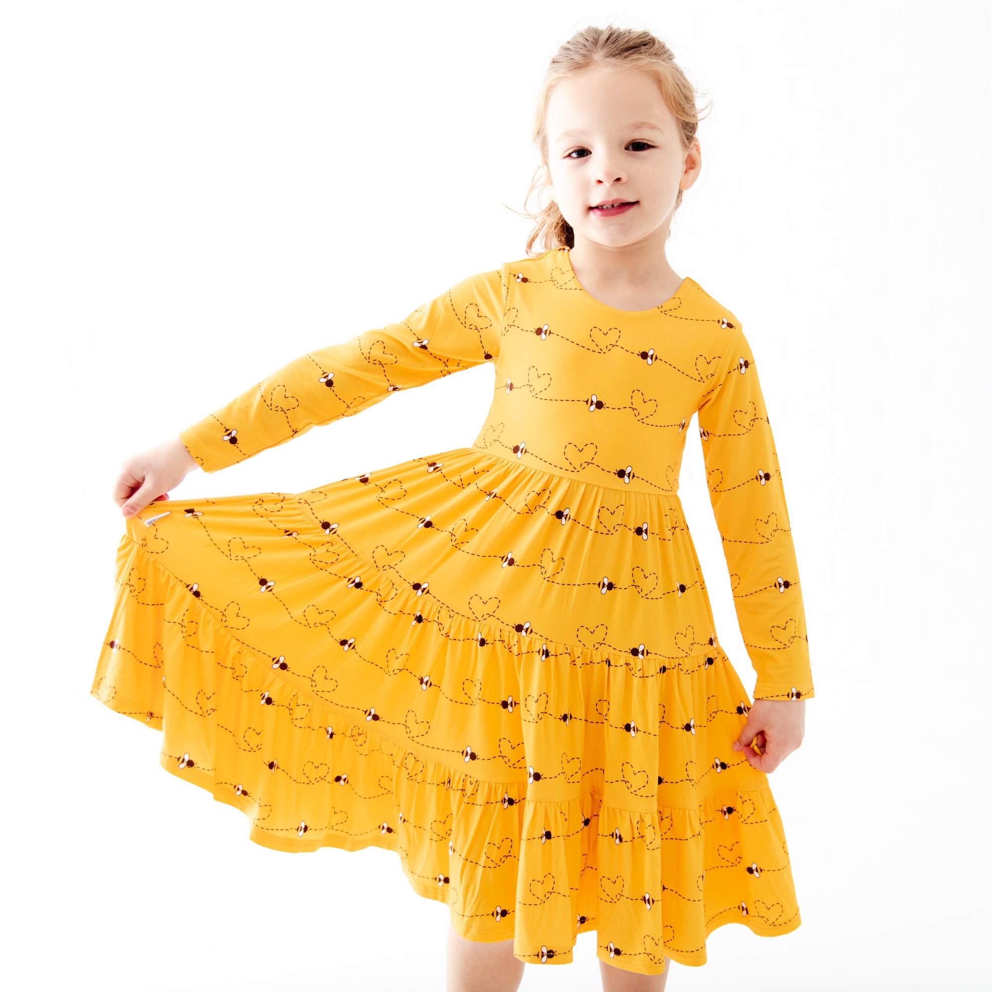 Bumble and Kind Long Sleeve Swing Girls Dress – Dreamiere