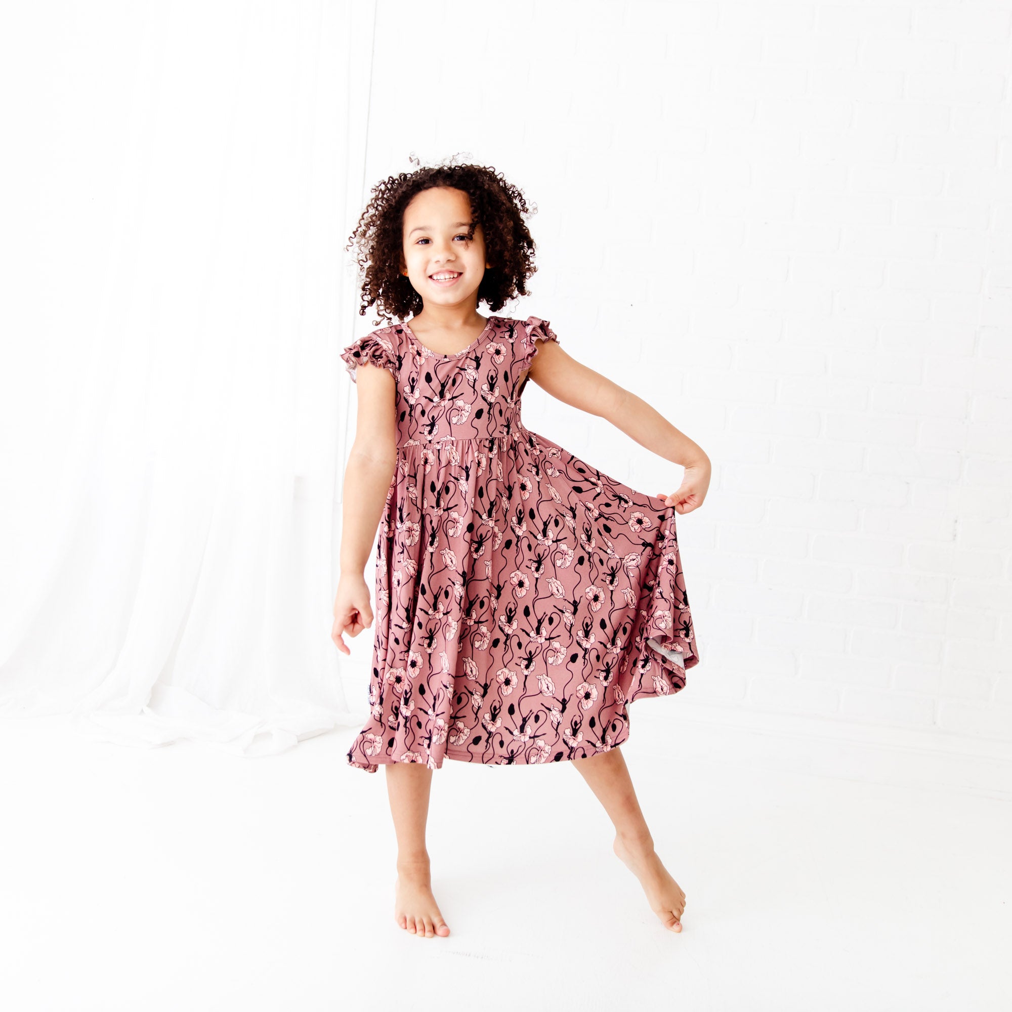 Super Comfortable Bamboo Twirler Girls Dress | Dreamiere