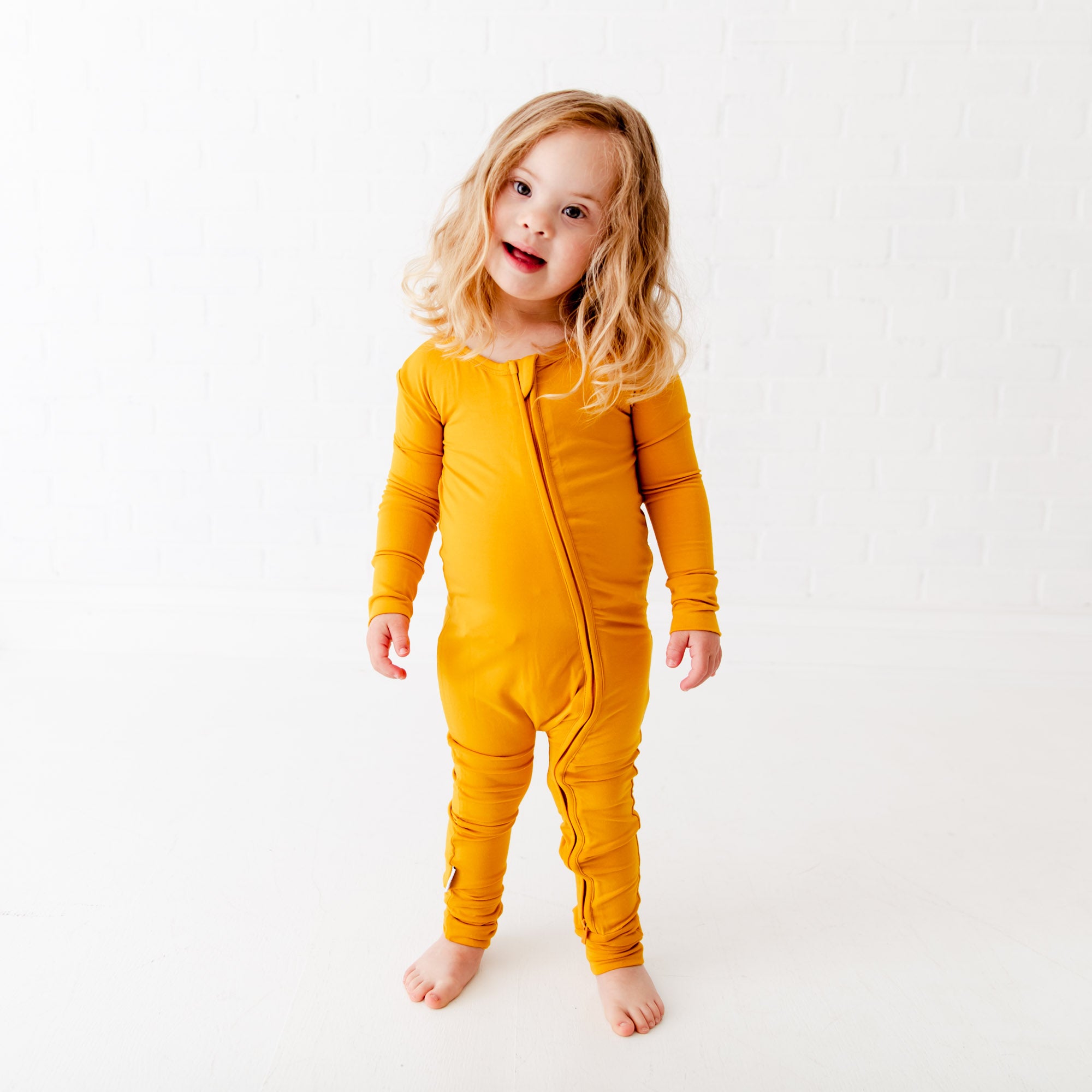 Bamboo zipper footie kids |Marigold by Dreamiere