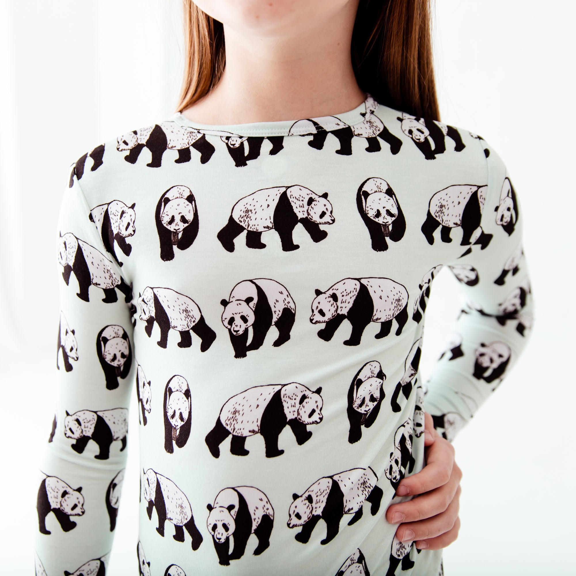 Pandas Two-Piece Pajamas Set Comfy Loungewear | Dreamiere
